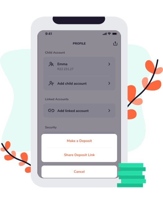 Sreenshot of deposit share link
