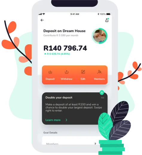Franc app Shared Goal dashboard screen