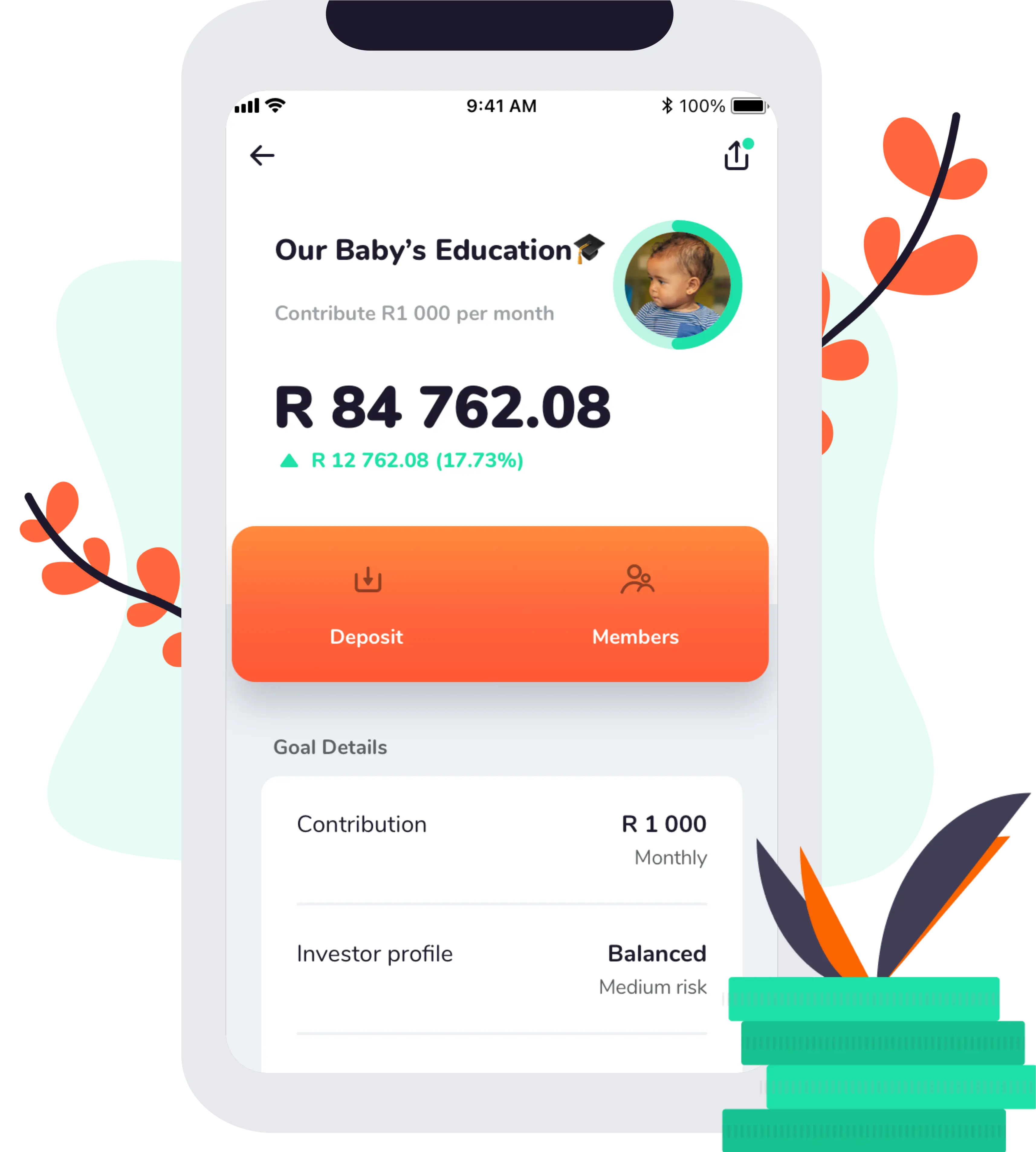 Screenshot of Franc App dashboard